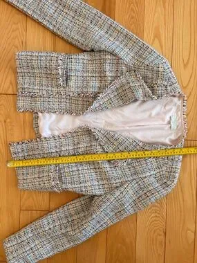LOFT | Jackets & Coats | Loft Elegant Multi Color Pastel Tweed Old ...